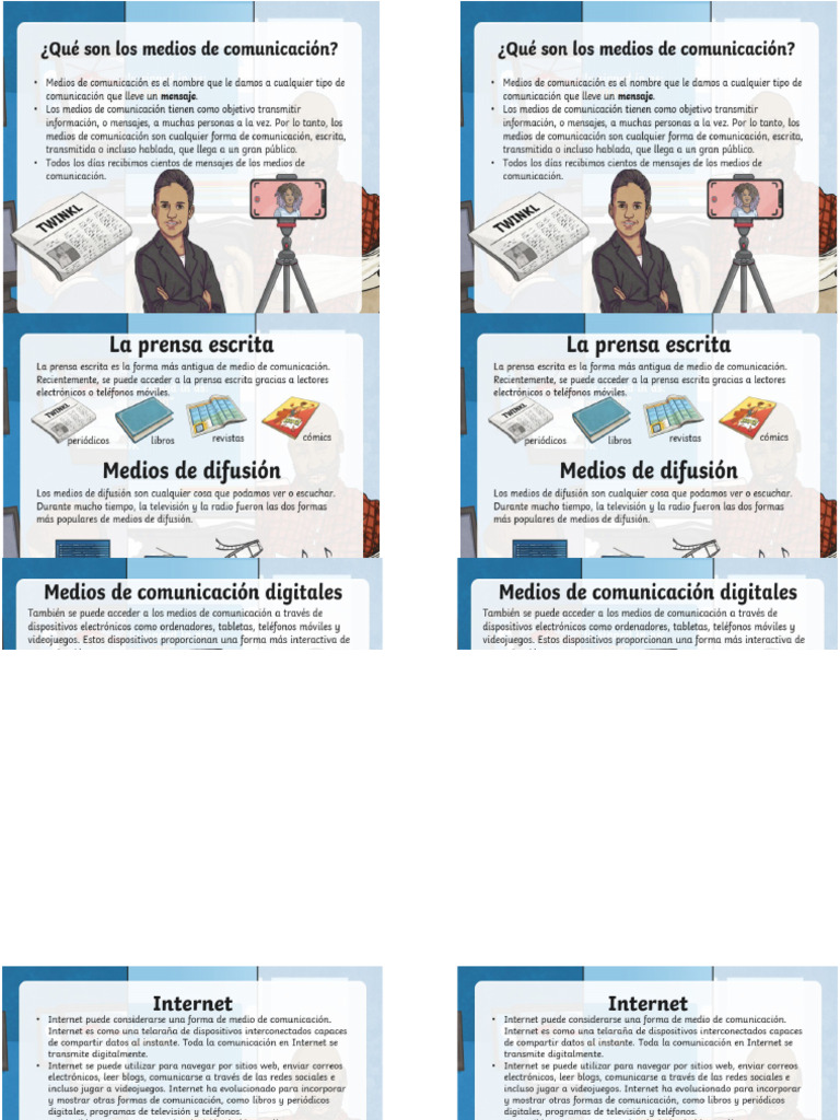 Medios de Comunicacion Pegar en El Cuaderno | PDF
