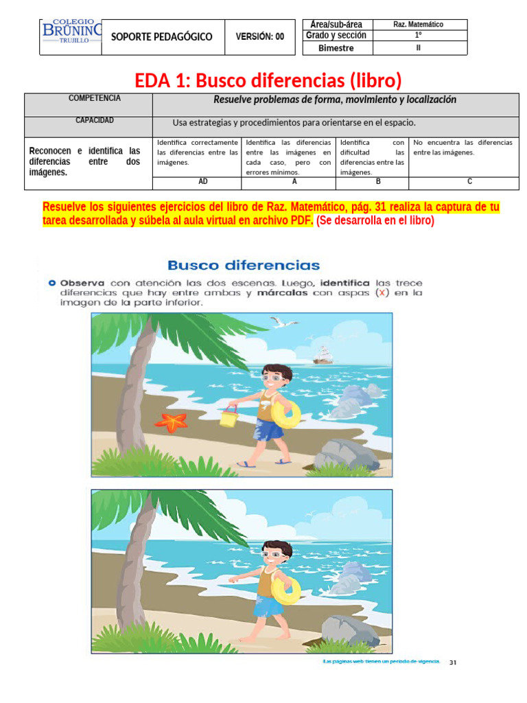 ST 1 Raz. Matemático - 2° Prim | PDF