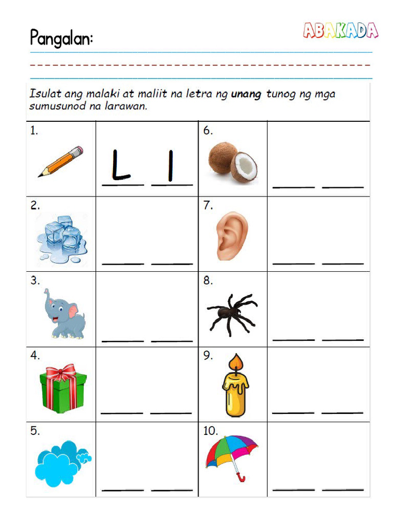 Kambal Katinig Kluster Worksheet | PDF