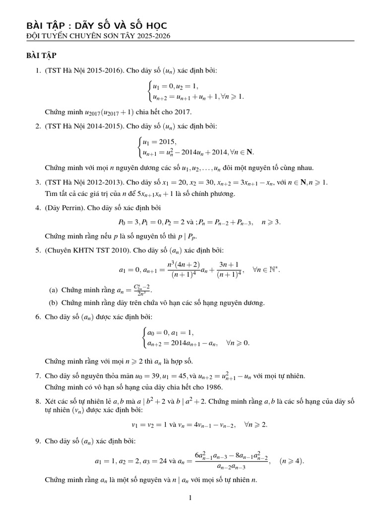 06 06 2025 VMO DÃY SỐ NGUYÊN | PDF