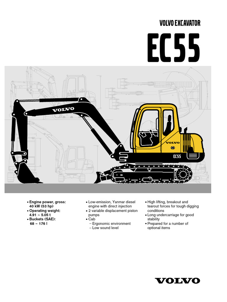 Máy Xúc V-Ec55-3024351614-0003 | PDF | Horsepower | Diesel Engine