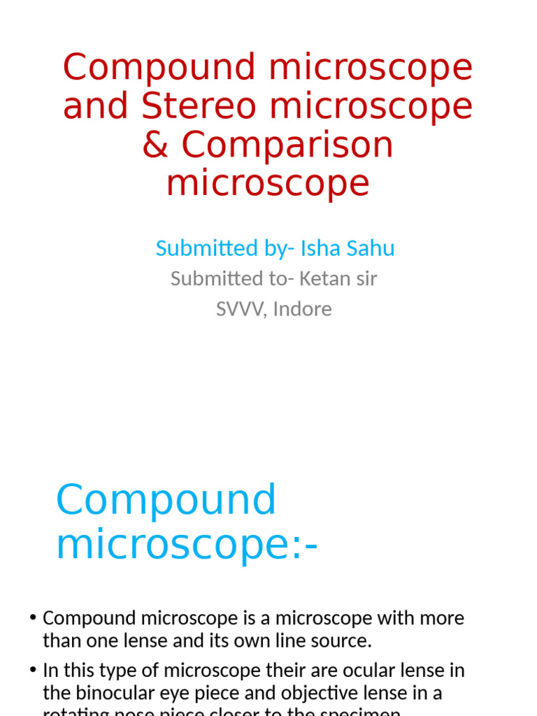 Compound vs. Stereo Microscopes Explained | PDF | Microscope | Scanning ...