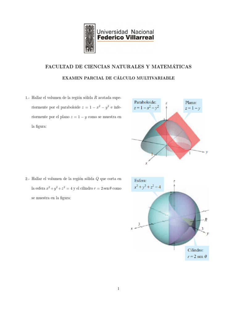 Examen Parcial de Calculo Multivariable | PDF