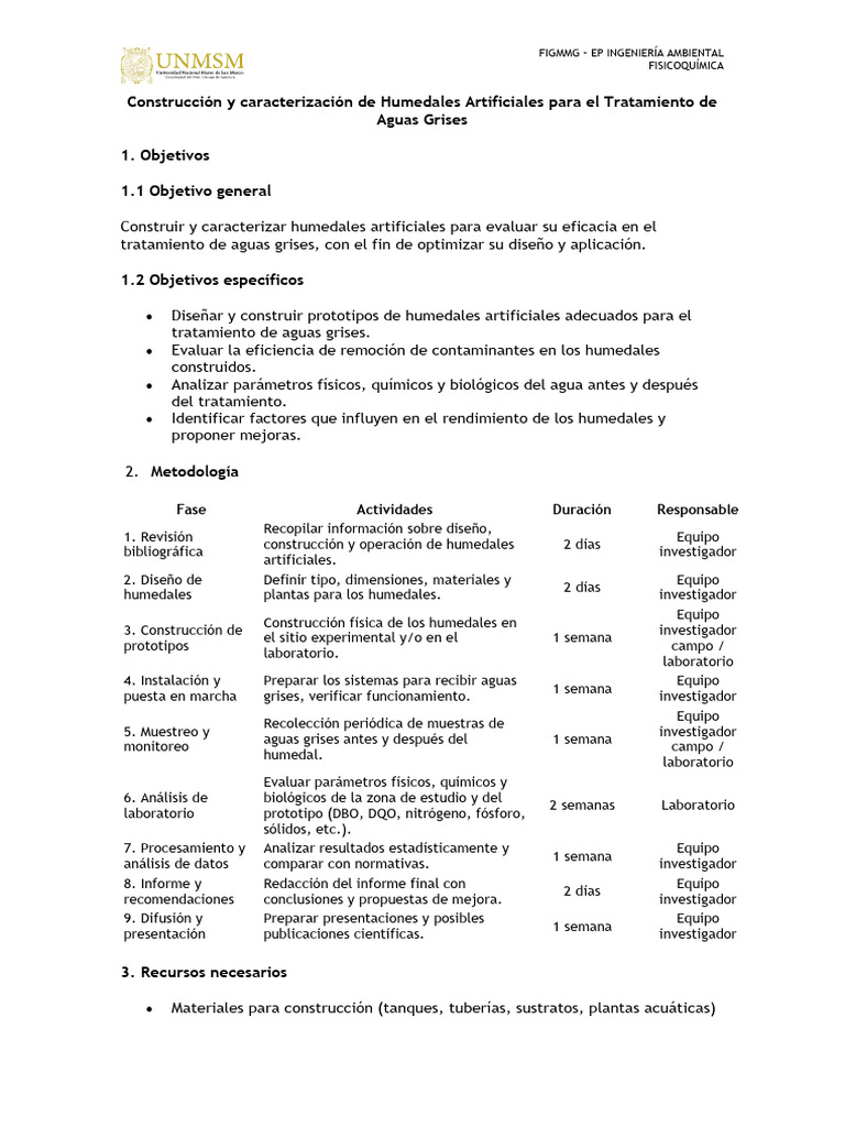 Trbajo Final de Curso | PDF | Laboratorios | Humedal