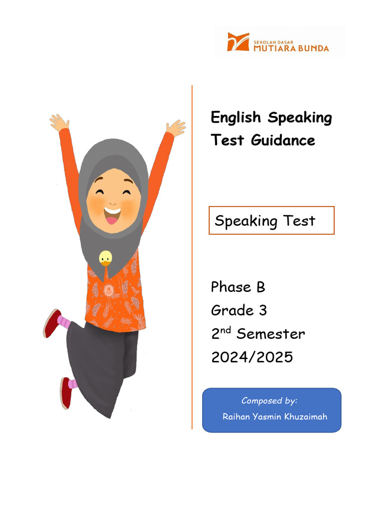 Grade 3 English Speaking Test Guide | PDF | Vocabulary | English Language