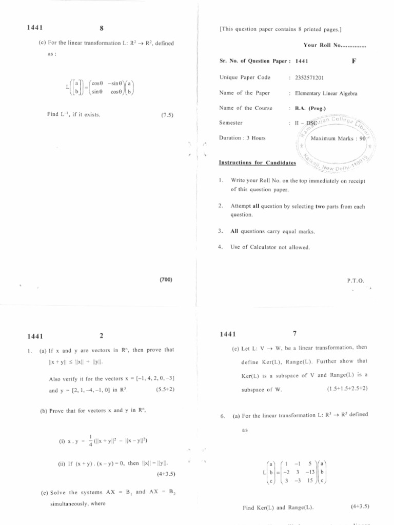 B.A. P Elementary Linear Algebra yOuXayN | PDF | Algebra | Mathematics