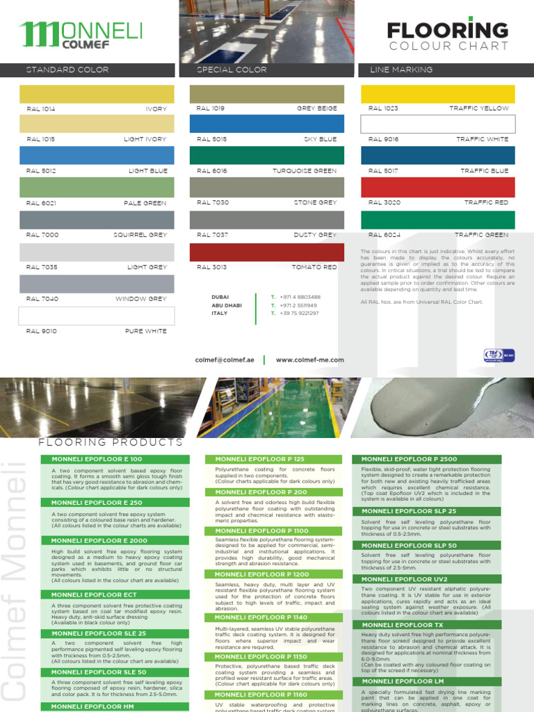 Flooring Colour Chart - Flooring Color Chart - en - 22 | PDF | Epoxy ...