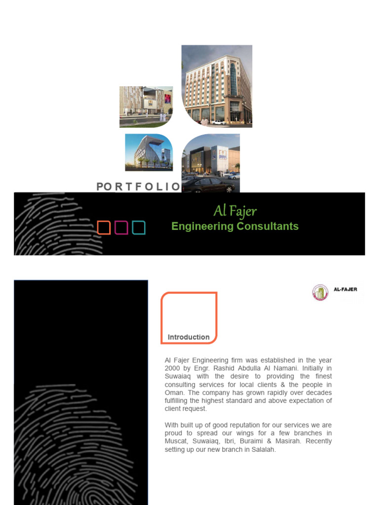 Al Fajer Engineering Portfolio Overview | PDF | Engineering