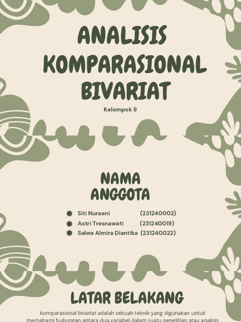 Analisis Komprasional Bivariat Kel.9 | PDF