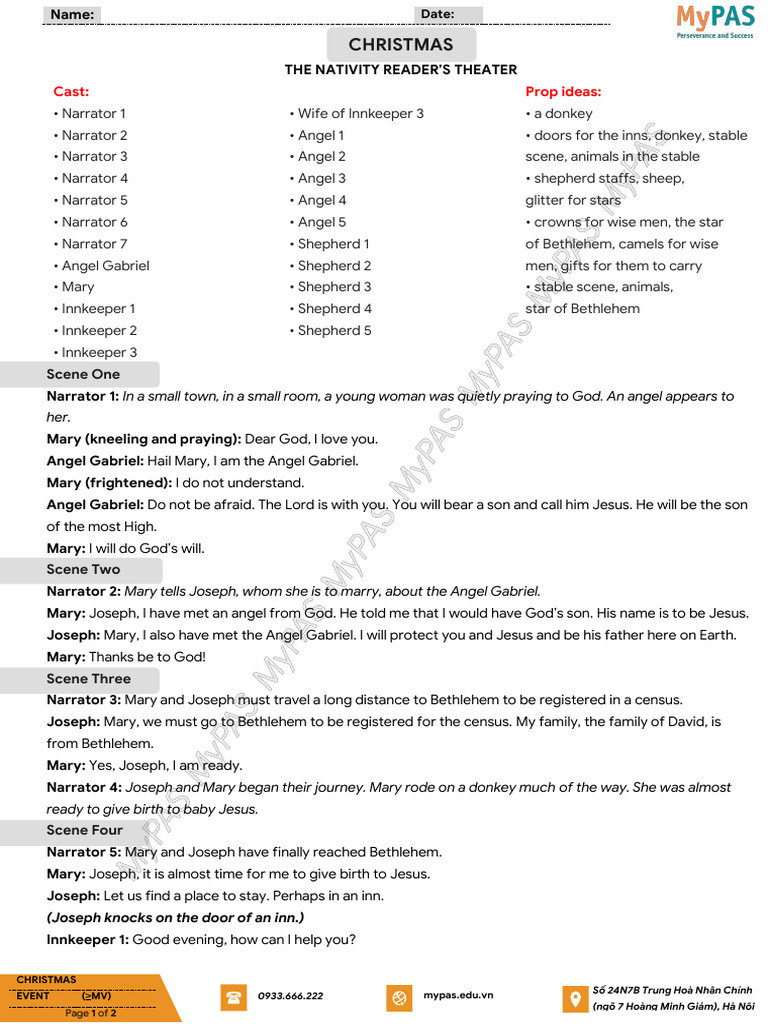 The Nativity Reader's Theater | PDF | Biblical Magi | Nativity Of Jesus