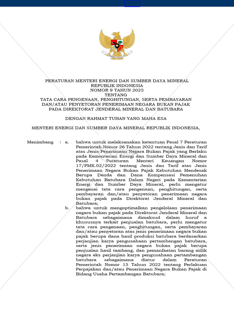 PERMEN_ESDM_9_2025 | PDF