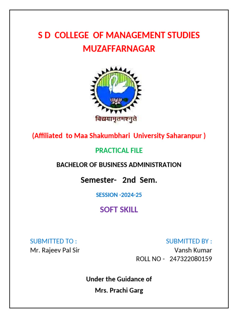 BBA Front Page | PDF