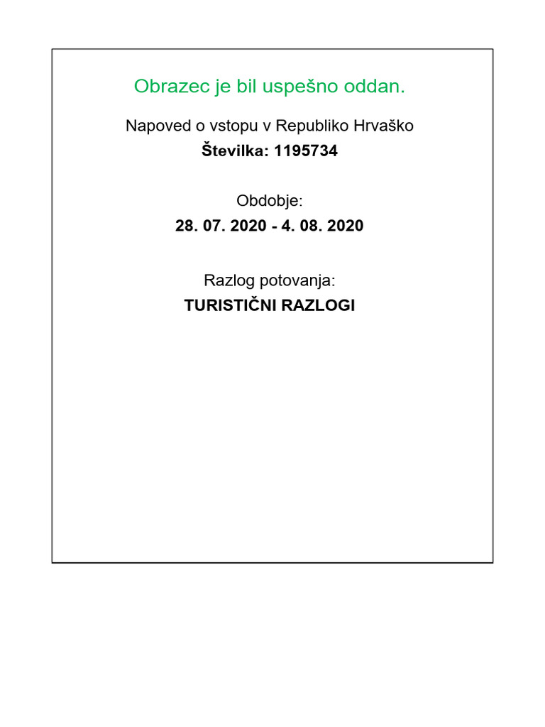 Napoved Potovanja | PDF