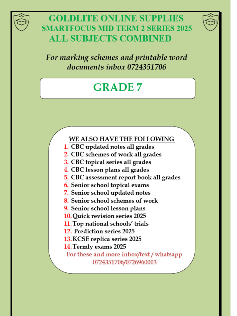 Grade 7 Term 2 Mid Term Exams | PDF | Jesus | Color