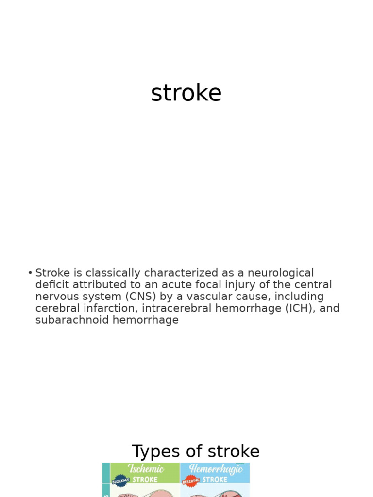 Stroke Overview and Treatment Insights | PDF