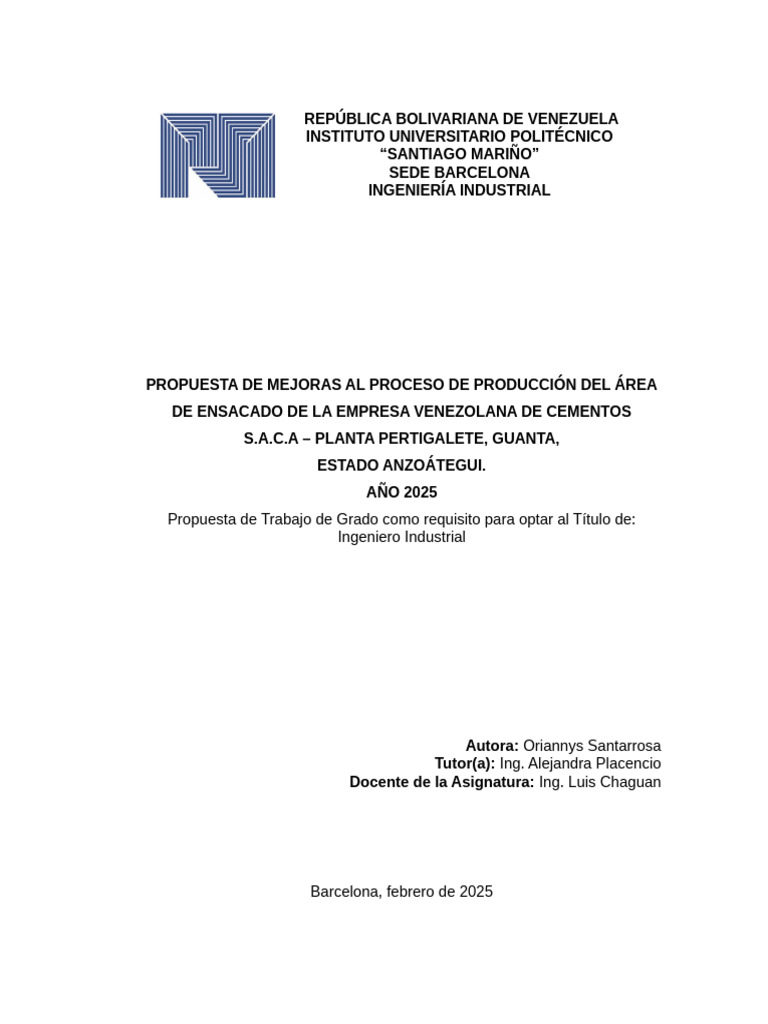 Proyecto de Inv.oriannys Santarrosa | PDF | Calidad (comercial) | Business