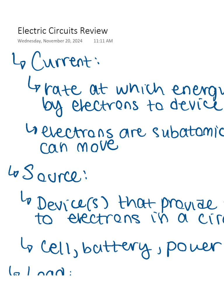 Electric Circuits Review 3 | PDF