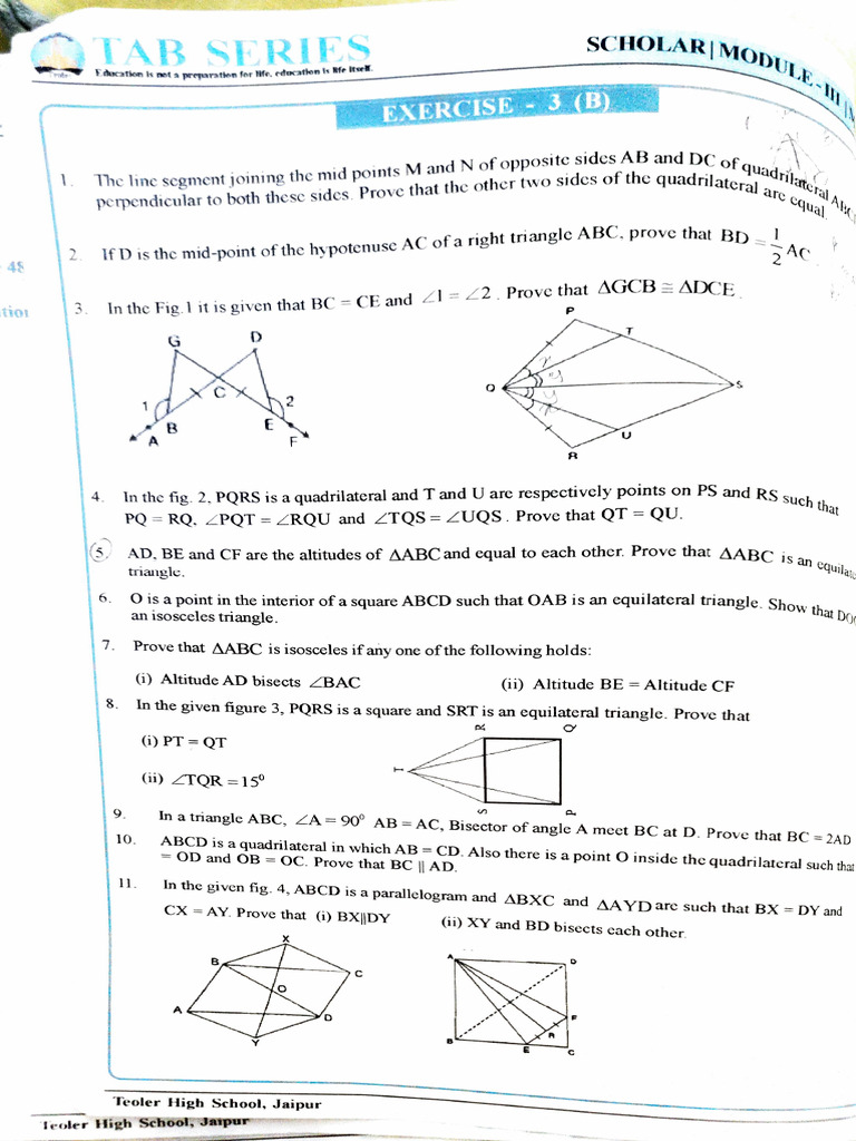 Maths Module 1 Lines and Angles Scholar Module Very Hard Questions | PDF