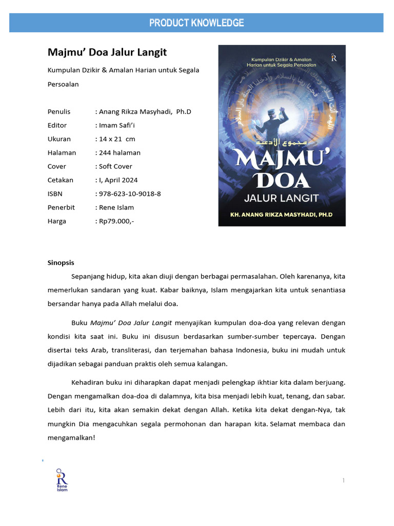 PK Majmu Doa Jalur Langit | PDF