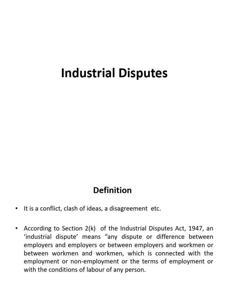 Understanding Industrial Disputes Act 1947 | PDF | Employment | Tribunal