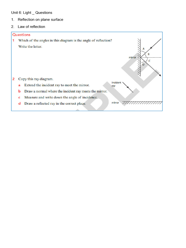 Light Reflection and Refraction Guide | PDF