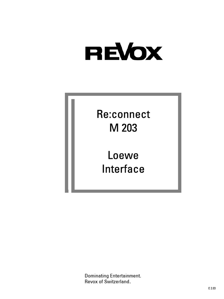 En BA Re Connect M203 Loewe 2.Xx | PDF | Hdmi | Telecommunications