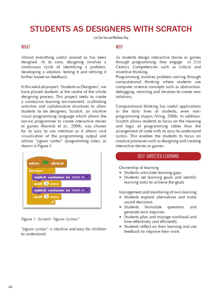Students Design with Scratch Programming | PDF | Computer Programming | Scratch (Programming ...