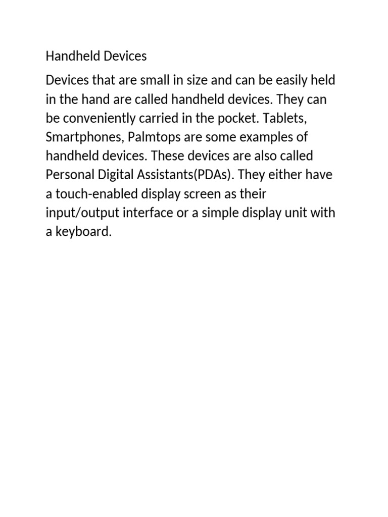 Handheld Devices | PDF