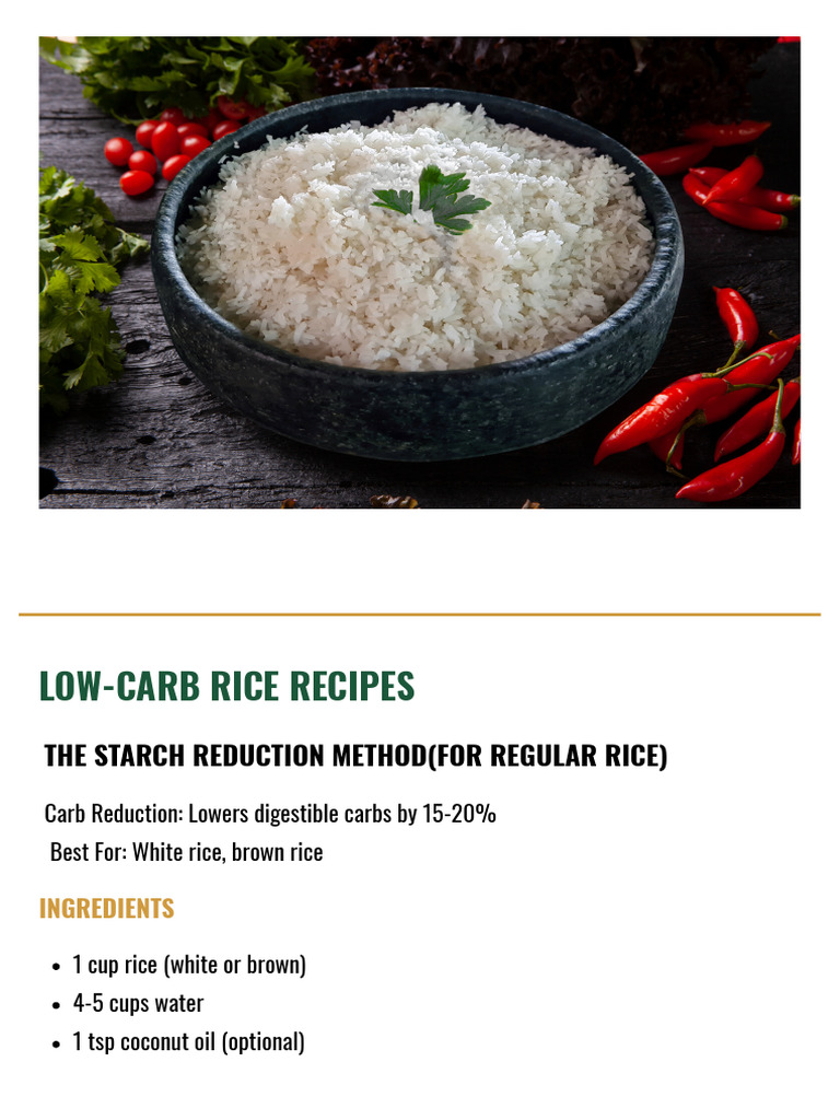Low Carb Rice Recipies 3 | PDF | Yogurt | Dietary Fiber