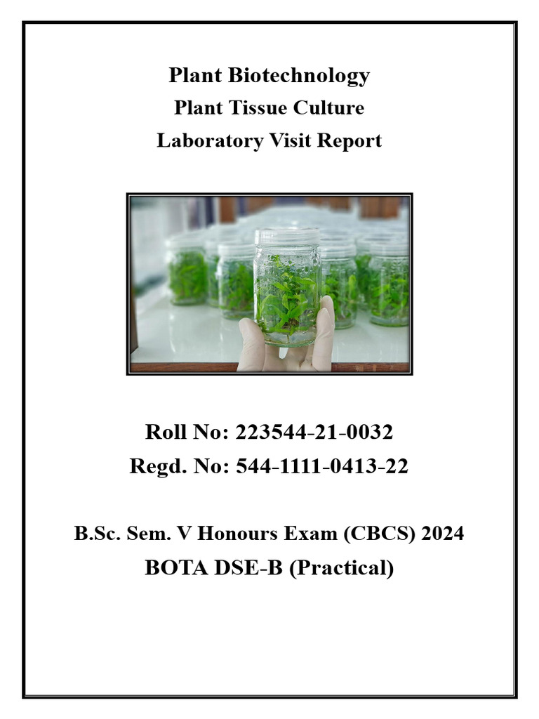Plant Biotechnology | PDF