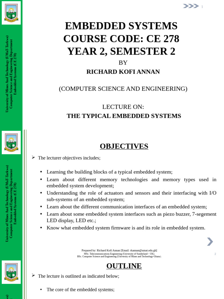 Overview of Embedded Systems Concepts | PDF | Random Access Memory | Read Only Memory