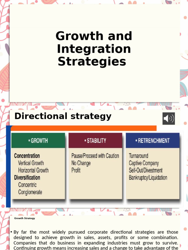 Corporate Growth and Integration Strategies | PDF | Diversification ...