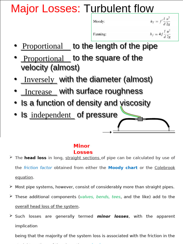 CHP 358 - Minor Losses | PDF | Fluid Dynamics | Gas Technologies