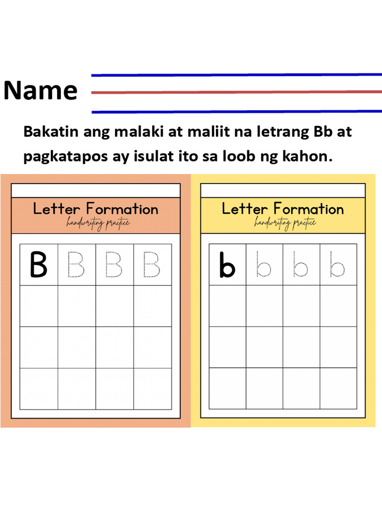 Bakatin Ang Malaki at Maliit Na Letrang BB at Pagkatapos Ay Isulat Ito ...