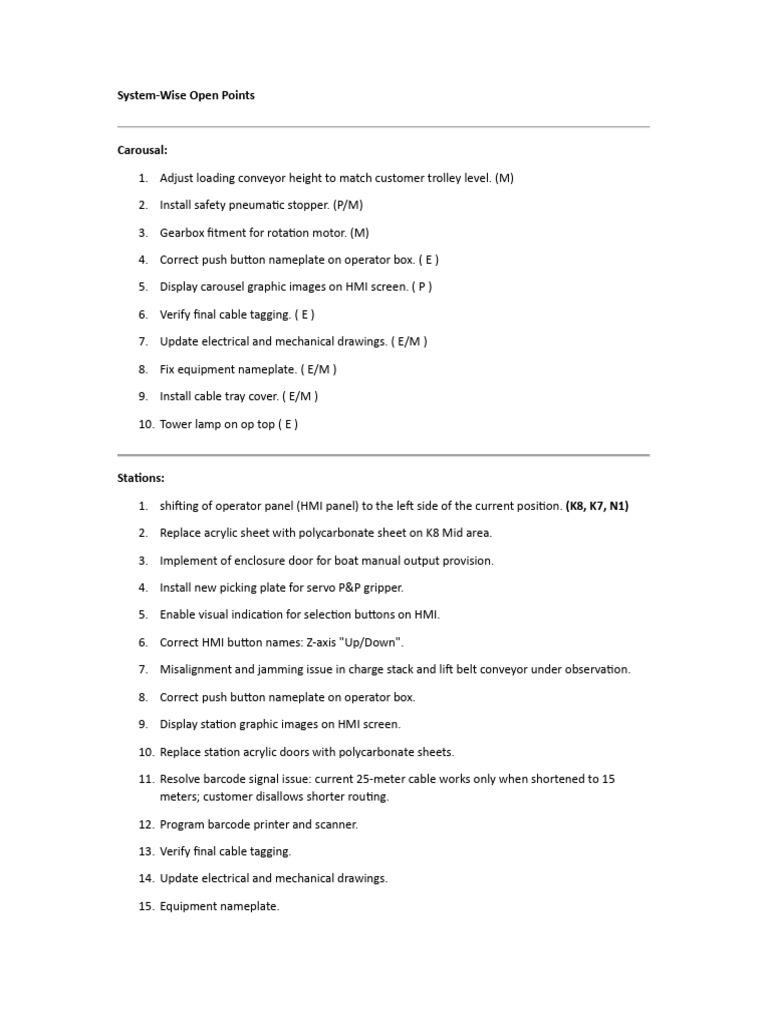 System Wise Open Point | PDF
