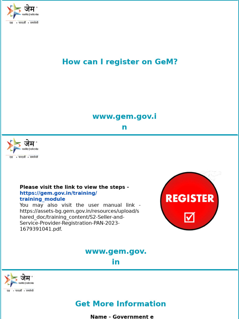How Can I Register On Government e Marketplace | PDF
