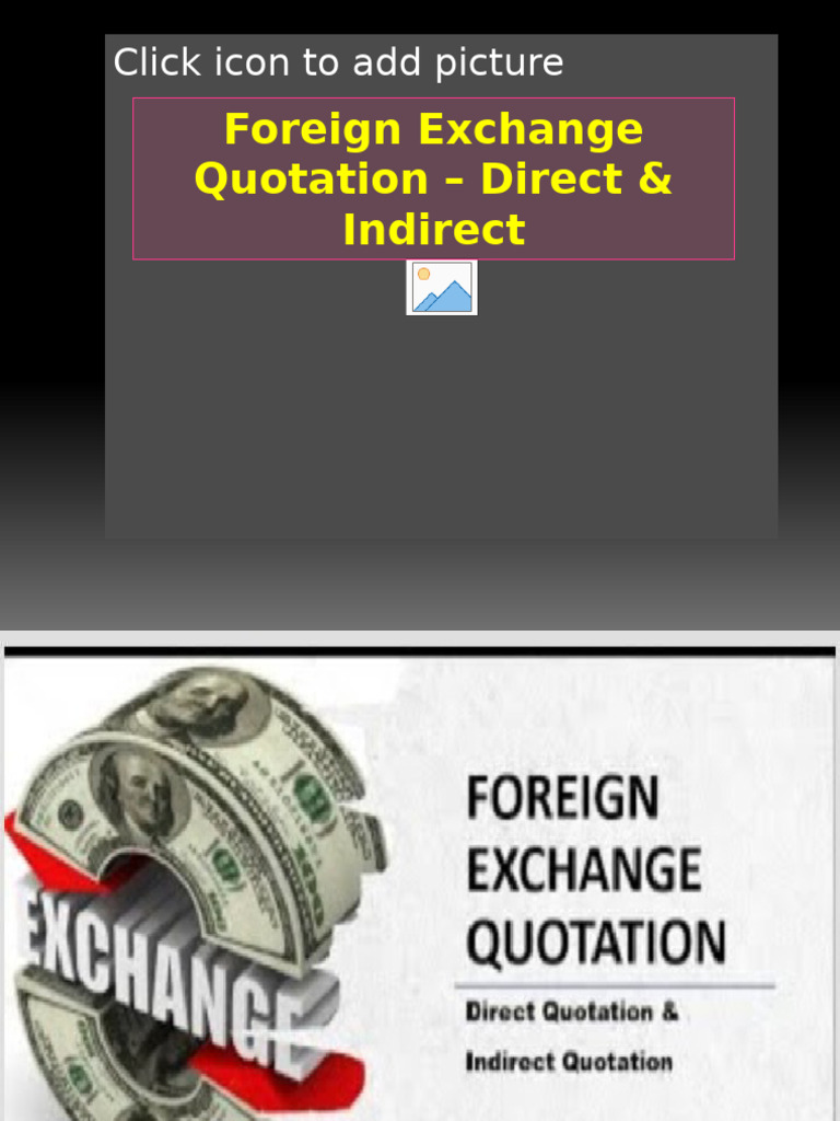 Direct and Indirect Quotes | PDF | Exchange Rate | Foreign Exchange Market