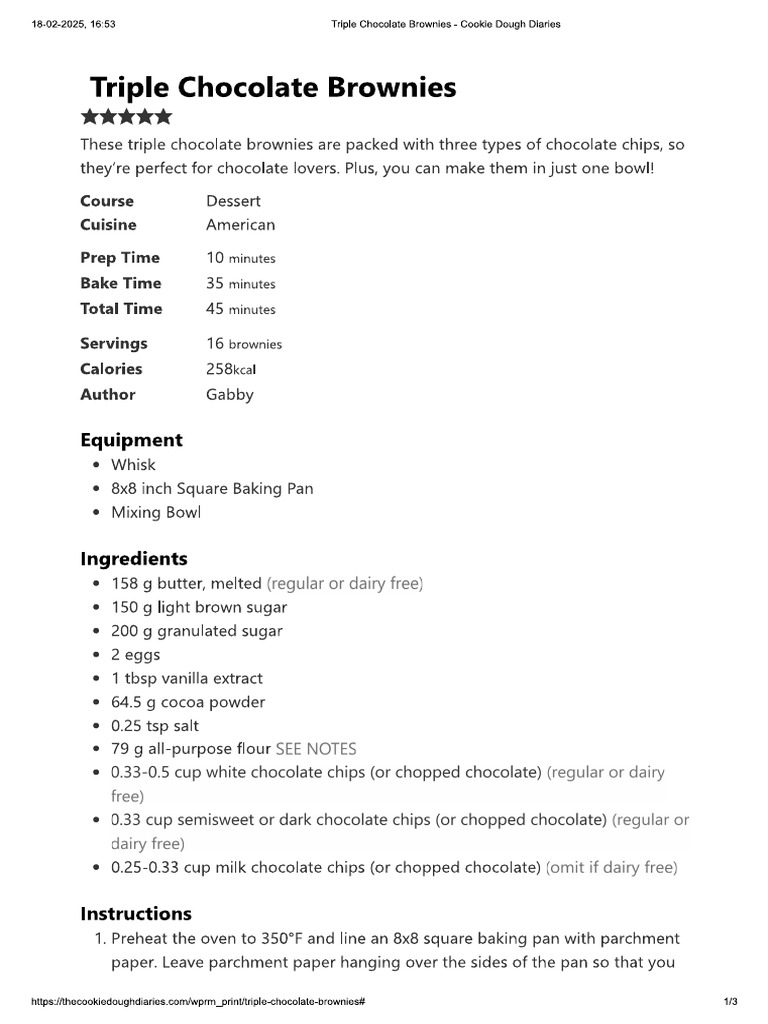 Brownie | PDF
