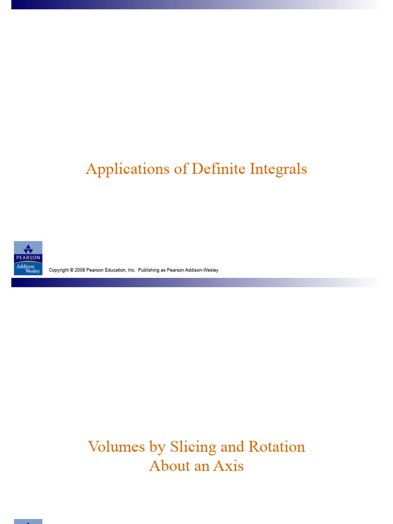 Appliation of Definite Integrals | PDF