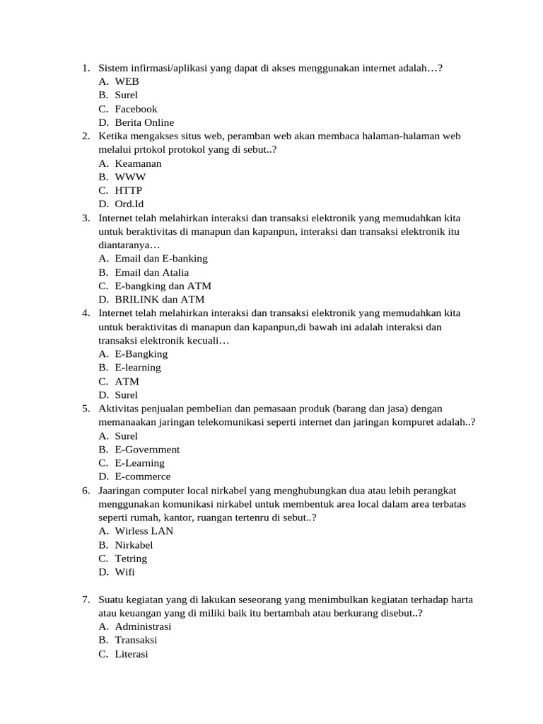 Protokol dan Transaksi Internet | PDF