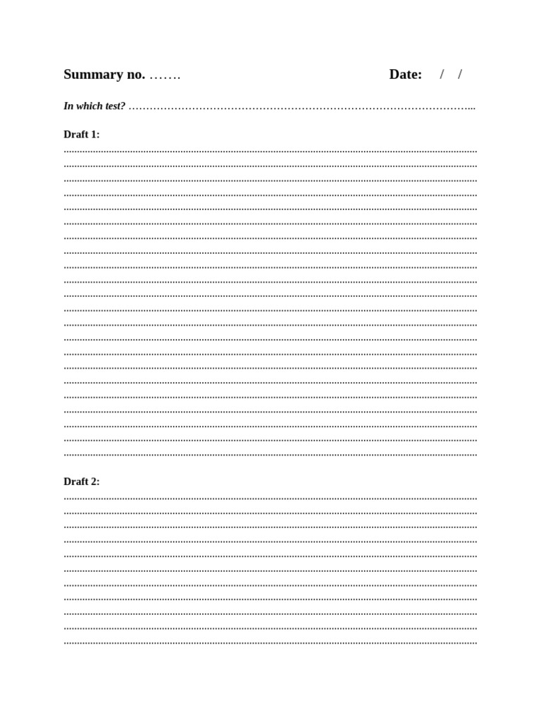 Summary Templates | PDF