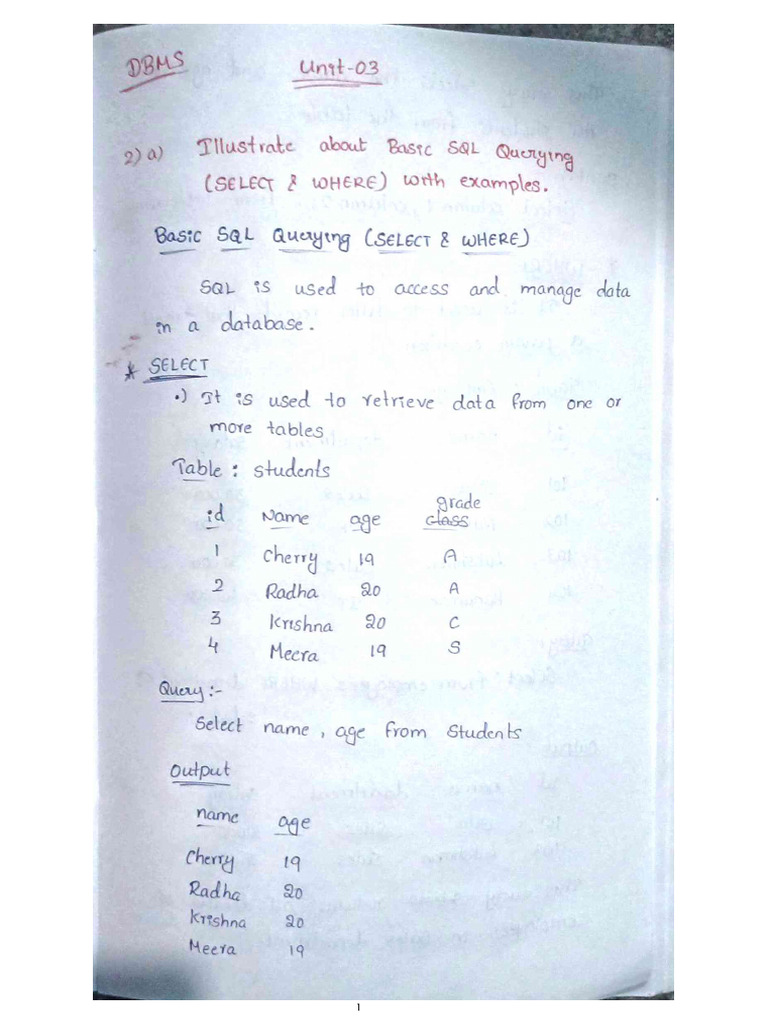 DBMS-QBA (Unit 3) | PDF