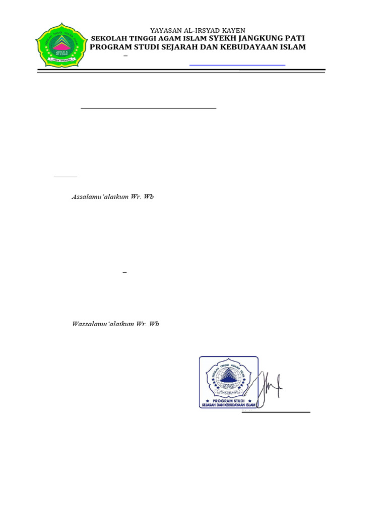 10 Surat Pemberitahuan Sempro | PDF