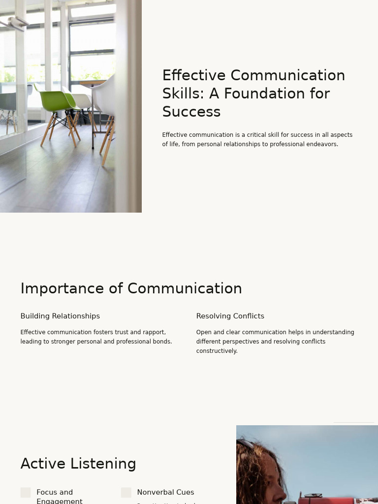 Effective Communication Skills A Foundation For Success | PDF ...