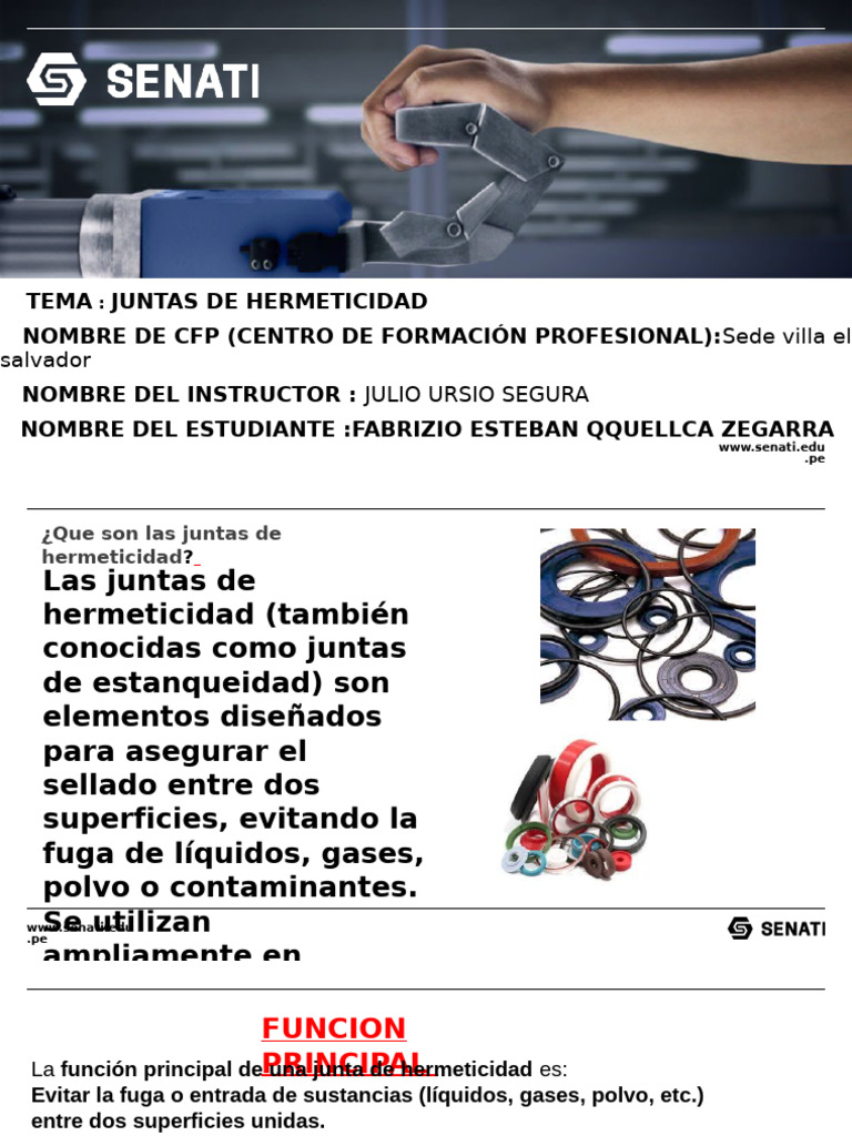 Juntas de Hermeticidad QQUELLCA | PDF