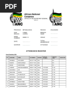 ANC Membership Application Form | PDF | African National Congress | Banks