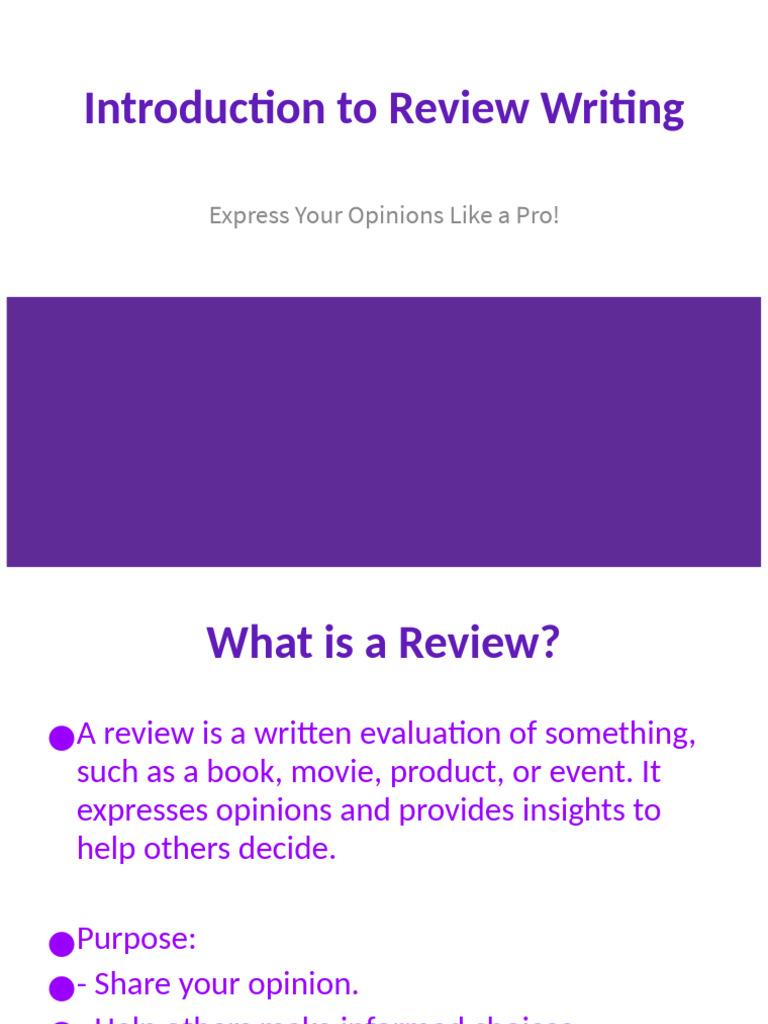 Review Writing Introduction Grade 5 | PDF