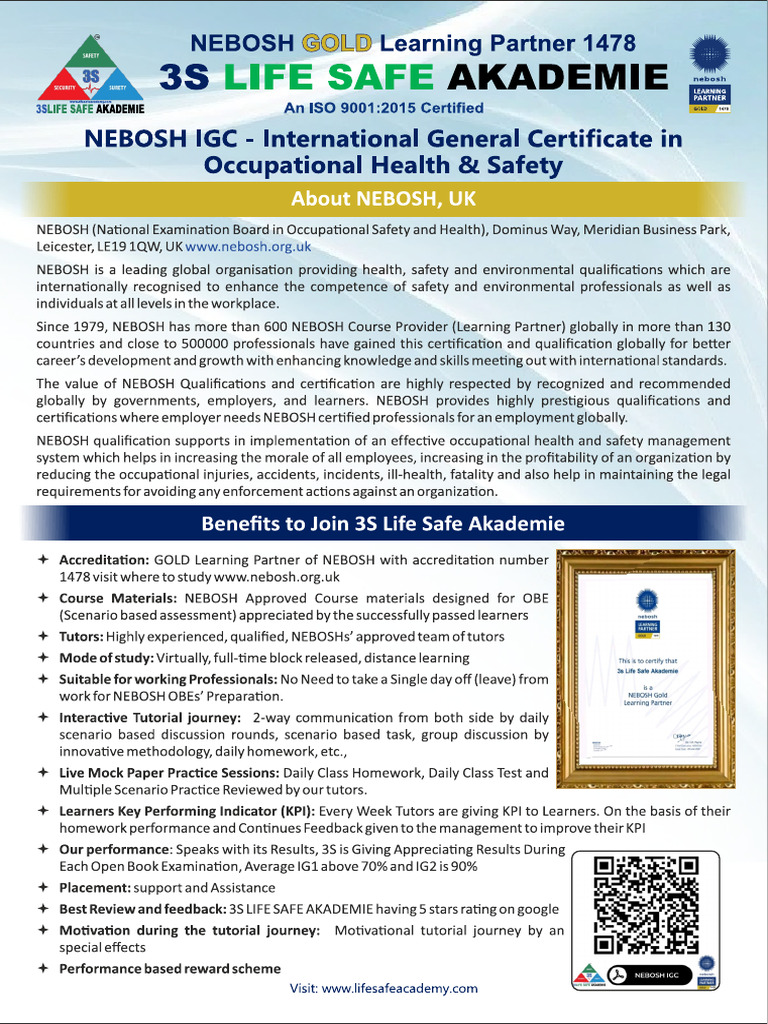 Nebosh IGC - Broucher | PDF