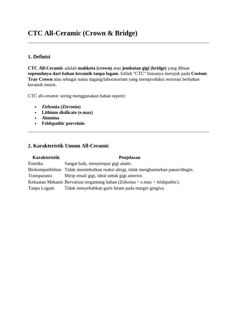 GTC All Ceramic | PDF