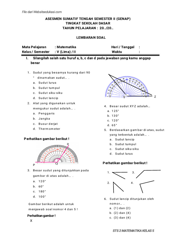 Soal STS 2 MTK | PDF